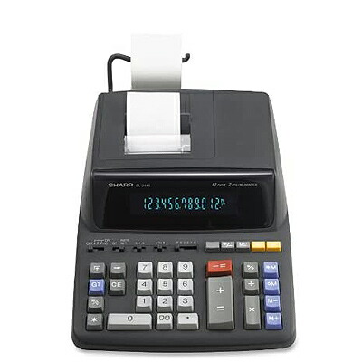 【楽天市場】Sharp EL-2196BL 電卓 ブラック シャープ (※輸入品 電池別売)印刷計算機 EL-2196BL【送料無料 ...
