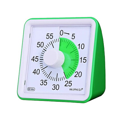 【楽天市場】Haiphisi キッチンタイマー 60分 卓上 グリーン 小さめサイズ カウントダウンクロック 【定形外郵便のみ送料無料】 音量 ...
