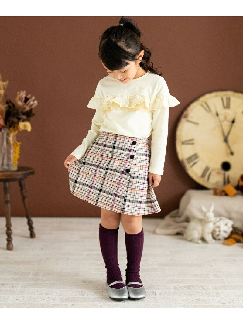 【楽天市場】【150-160p】TRチェックキュロット 組曲 KIDS クミキョク パンツ/ジーンズ フルレングス ブラウン グリーン【送料 ...