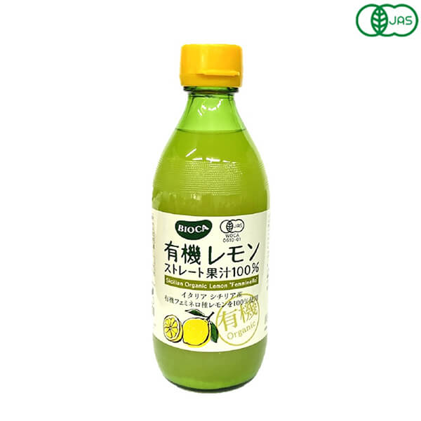 【楽天市場】【7/18(金)限定！ポイント最大4倍！】BIOCA ビオカ 有機レモンストレート果汁100% 360ml シチリア フェミネロ ...