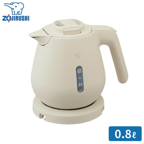 【楽天市場】象印 電気ケトル CK-DB08 0.8L CA ベージュ ケトル ポット 安全 清潔 1300W 自動電源オフ 空だき防止：くらし屋