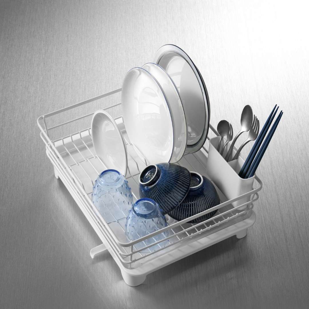 【楽天市場】最大1000円offクーポンあり フロウト Flowto ワイド水切りバスケット PCポケット付 フジイ RG-0460 水切りカゴ ワイドサイズ 家族用 カトラリーケース付き ...