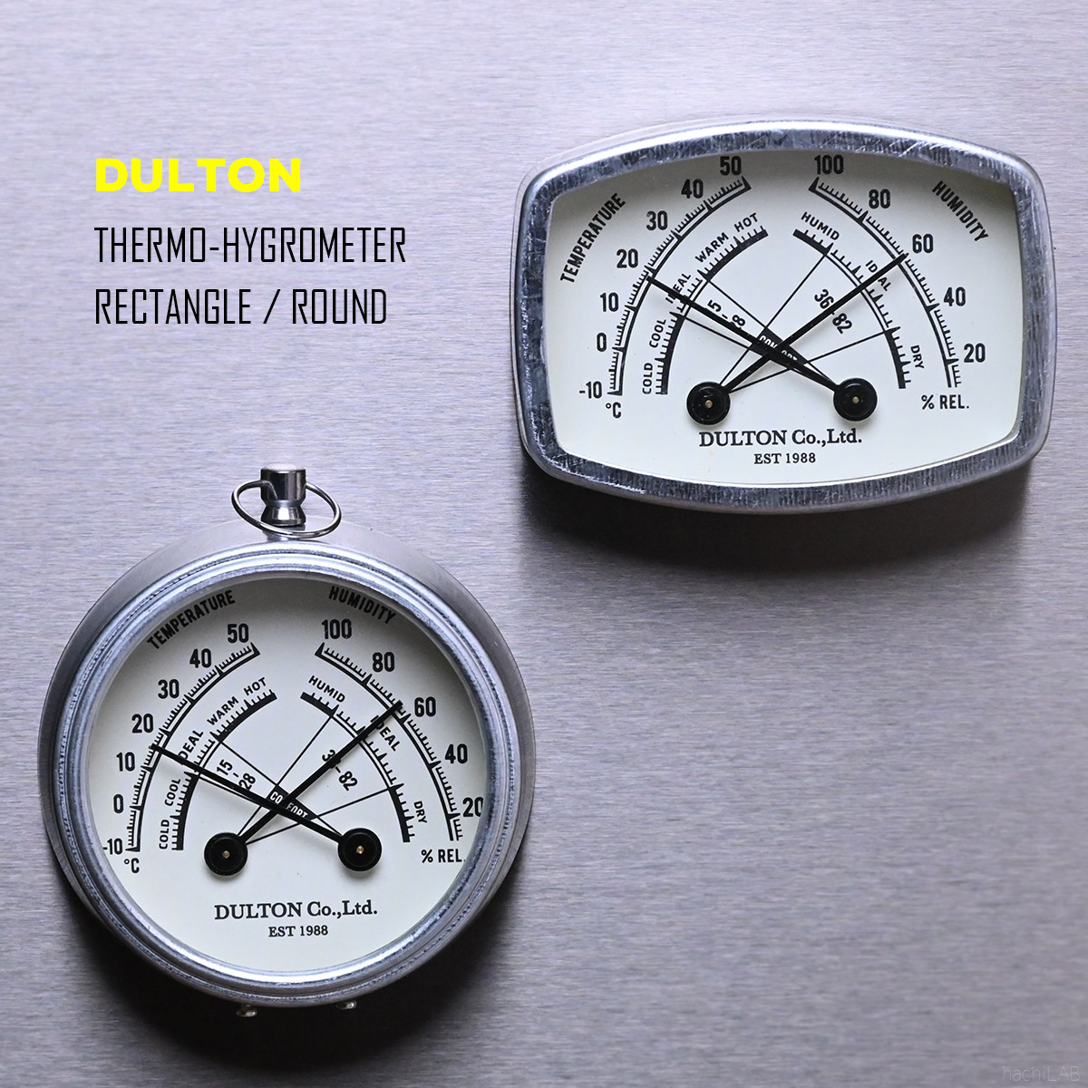 【楽天市場】DULTON 温湿度計 THERMO-HYGROMETER ラウンド/レクタングル 2種類：くらしたのしもう屋