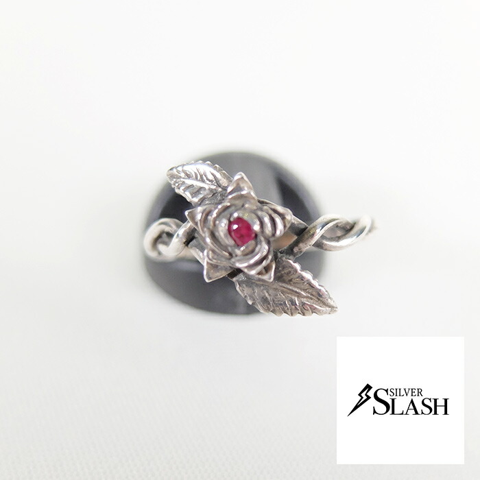 【楽天市場】SILVER SLASH スターローズリング リング 星 薔薇 プレゼント ルビー SV950 シルバー スラッシュ：黒革 楽天市場店