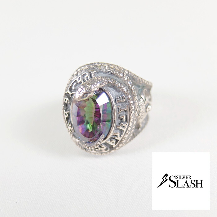 【楽天市場】【SLASH】アカシックリング/リング/象/クオーツ/古代モチーフ/サンスクリット/プレゼント/SV950/シルバー：黒革 楽天市場店