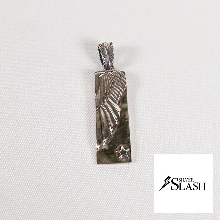 【楽天市場】SILVER SLASH ウイングプレートペンダント ペンダントトップ シンプル 翼 羽 星 スター プレート SV950 ...