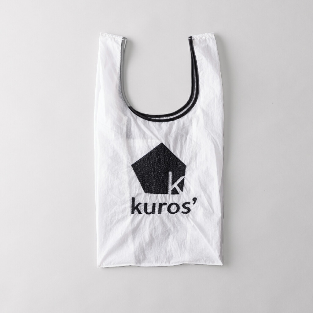【楽天市場】刺繍×しわ加工エコバッグ kuros' 白｜エコバッグ：kuros