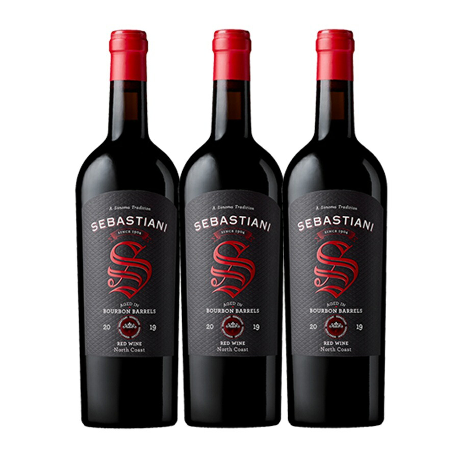 【楽天市場】【送料無料】【3本セット】セバスチャーニ レッド・ワイン バーボン・バレル ノース・コースト Sebastiani Red ...