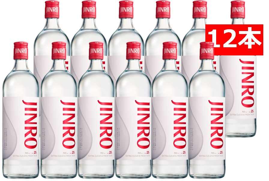 【楽天市場】【送料無料】【12本】眞露 ジンロ JINRO 25°700ml 12本セット：車屋酒店
