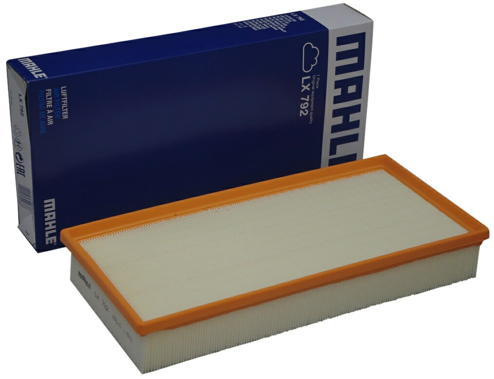 【楽天市場】MAHLE エアエレメント エアーフィルター 7L0129620 7L0-129-620 LX792／AUDI アウディ Q7 ...