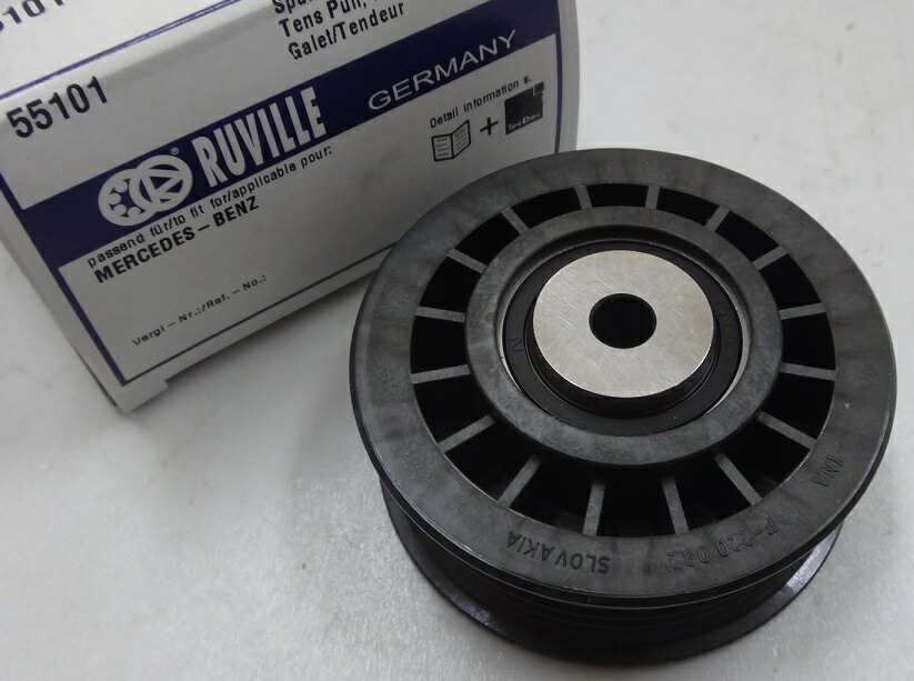 【楽天市場】【1年保証付き】ベンツ W126 W140 R129 W124 W201 W463 RUVILLE製 アイドラプーリー／テンシ ...