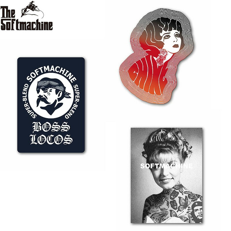 【楽天市場】SOFTMACHINE ソフトマシン SM STICKER SET ステッカー 3枚セット 2025ss：KUSTOMSTYLE ...