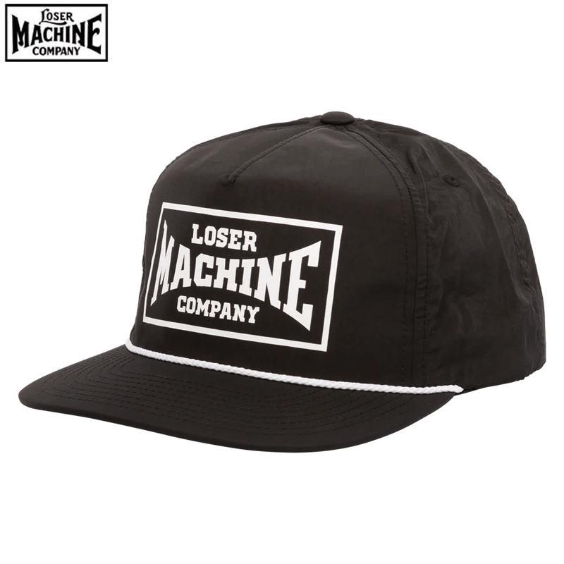 【楽天市場】【LOSERMACHINE(LOSER MACHINE)】 ルーザーマシーン -TOO HARD- NYLON SNAP BACK CAP キャップ BLACK ...