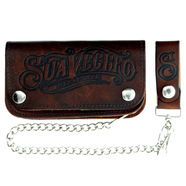 【楽天市場】SUAVECITO スアベシート OG SCRIPT CHAINED BIKER WALLET BROWN：KUSTOMSTYLE ...