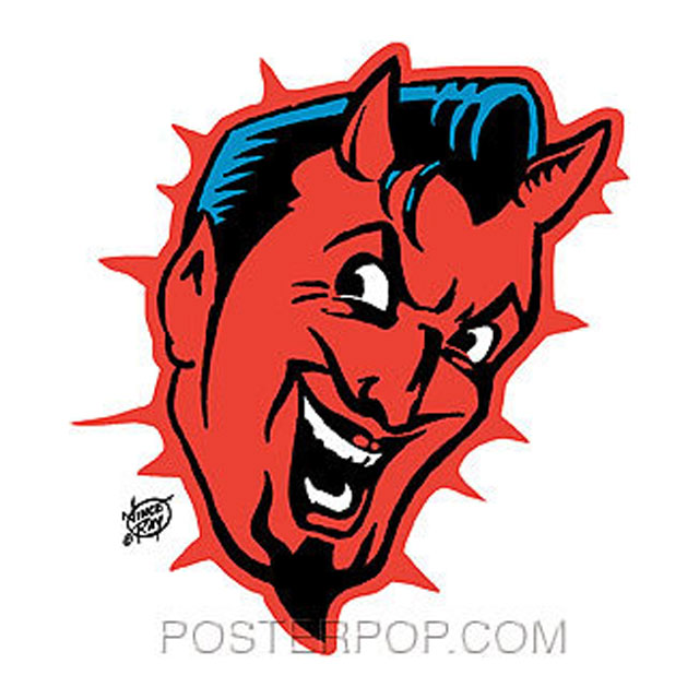 【楽天市場】VRS10 POSTERPOP ポスターポップ Vince Ray Devil Head Sticker ステッカー ...
