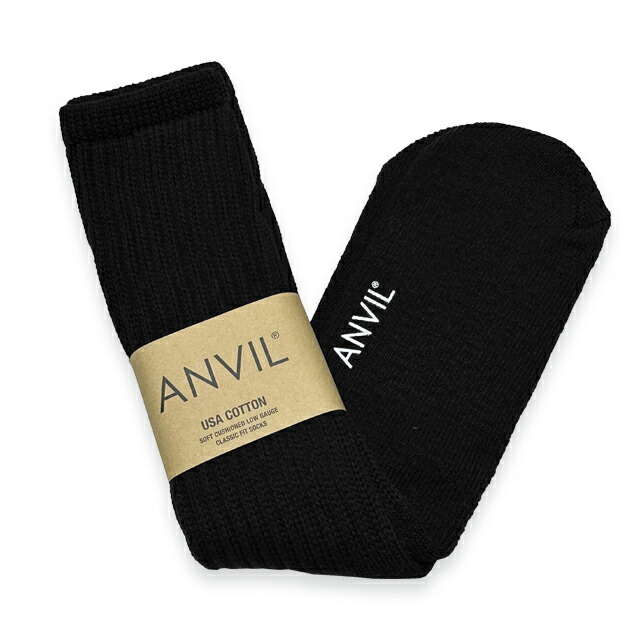 【楽天市場】ANVIL TUBE SOCKS チューブソックス ユニセックス AN600 BLACK：KUSTOMSTYLE SO-CAL