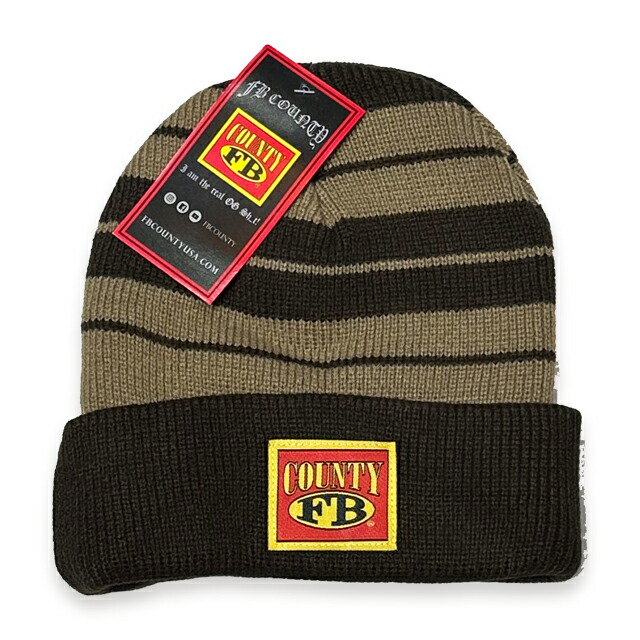 【楽天市場】FB COUNTY "CHARLIE BROWN BEANIE" ビーニー ニット帽 BROWN/TAN：KUSTOMSTYLE ...