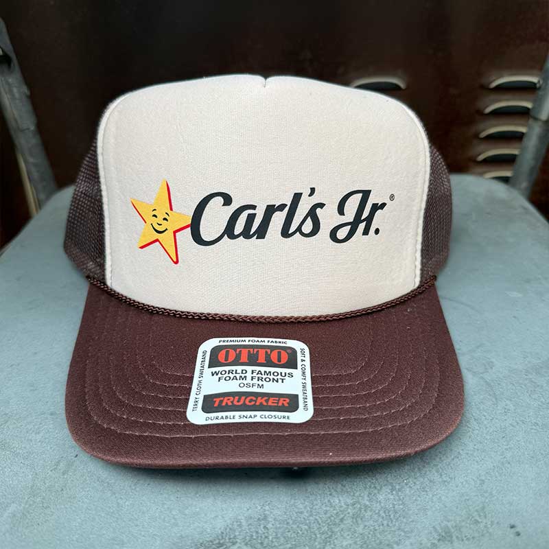 【楽天市場】TRUCKERS MESHCAP -112- -CARLS JR- BEIGE-BROWN MESH CAP メッシュキャップ ...