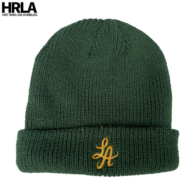 【楽天市場】HOT ROD LA HOT ROD SHOREMAN LOGO BEANIE DARK GREEN/GOLD ...