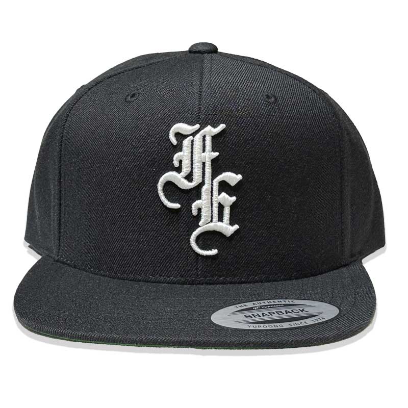 【楽天市場】FECAP-001 FIFTY EIGHT "FE" SNAP BACK CAP BLACK：KUSTOMSTYLE SO-CAL
