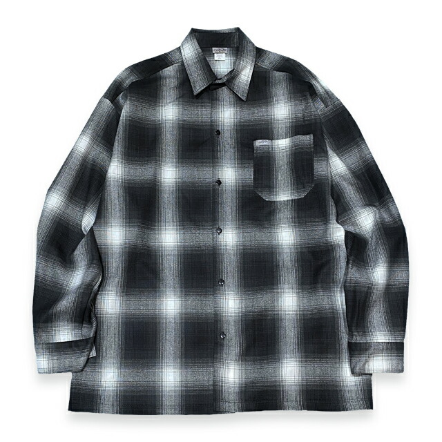 【楽天市場】CAL TOP キャルトップ #2000 FL PLAID LONG SHIRT 長袖シャツ BLACK & IVORY ...