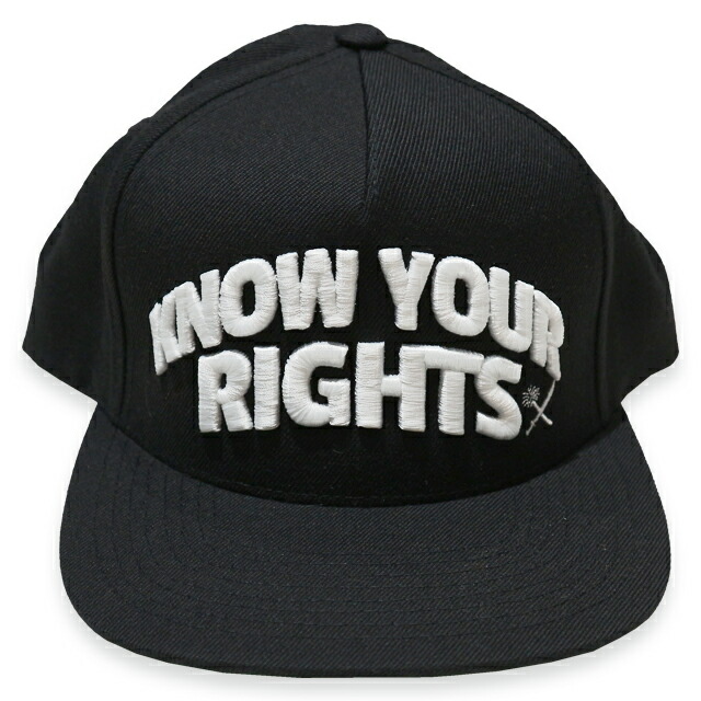 【楽天市場】US VERSUS THEM アスバーサスゼム "KNOW YOUR RIGHTS" SNAP BACK キャップ BLACK ...