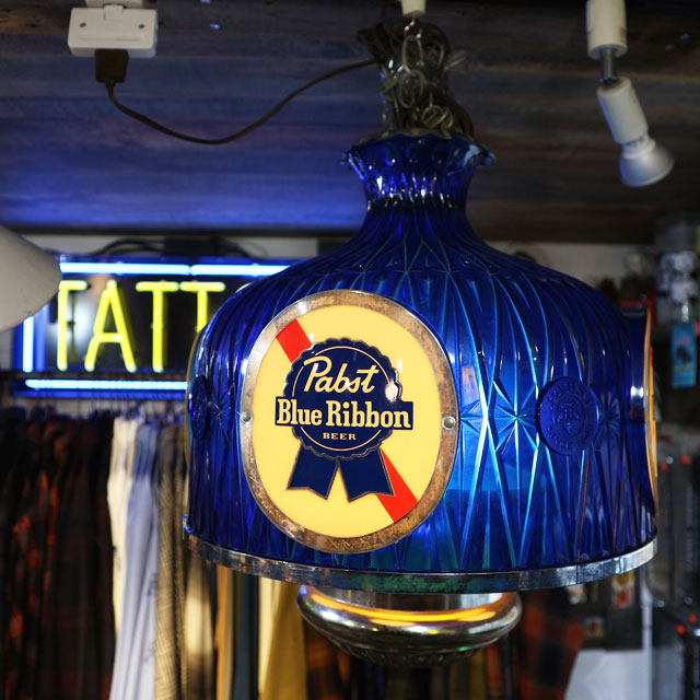 【楽天市場】AN215 USED(中古） VINTAGE ANTIQUE PABST BLUE RIBBON BEER LAMP SHADE ...