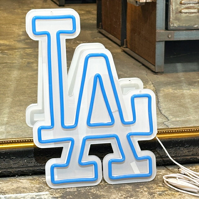 【楽天市場】Los Angeles Dodgers LA NEON LED WALL LIGHT ロサンゼルス ドジャース ネオンサイン ...