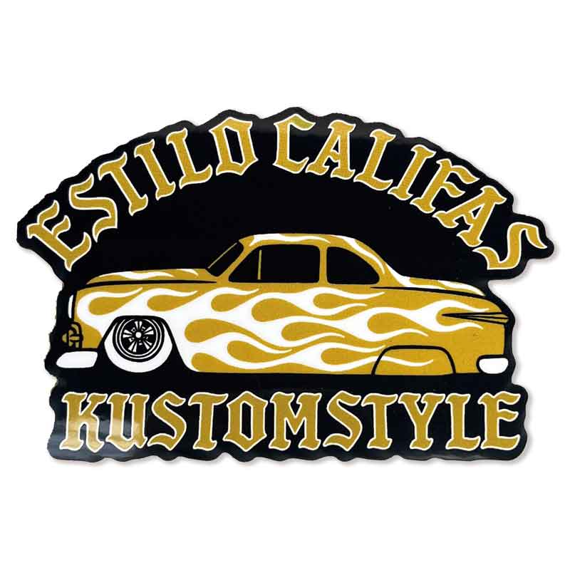 【楽天市場】KUSTOMSTYLE カスタムスタイル KSD1414 "ESTILO CALIFAS" ステッカー 横幅約9cm ...