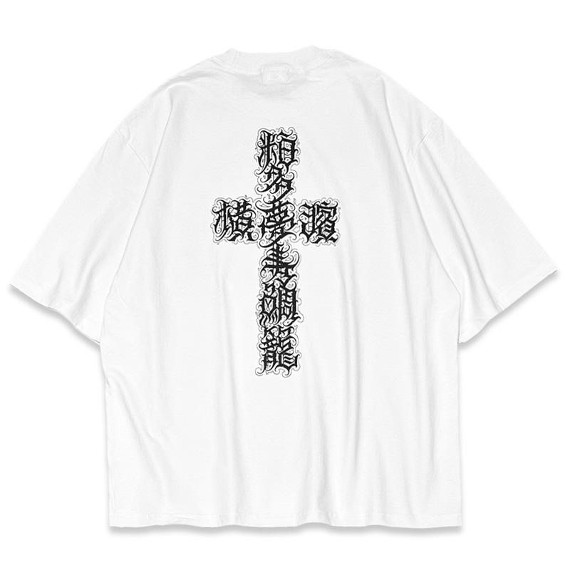 【楽天市場】KUSTOMSTYLE カスタムスタイル KST2512WH -KANJI CROSS 粕多夢寿鯛籠- USサイズ ビッグ ...