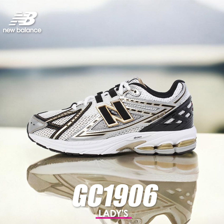 【楽天市場】ニューバランス スニーカー レディース キッズ GC1906 シルバー 銀 ブラック 黒 シューズ 靴 履きやすい 歩きやすい ...