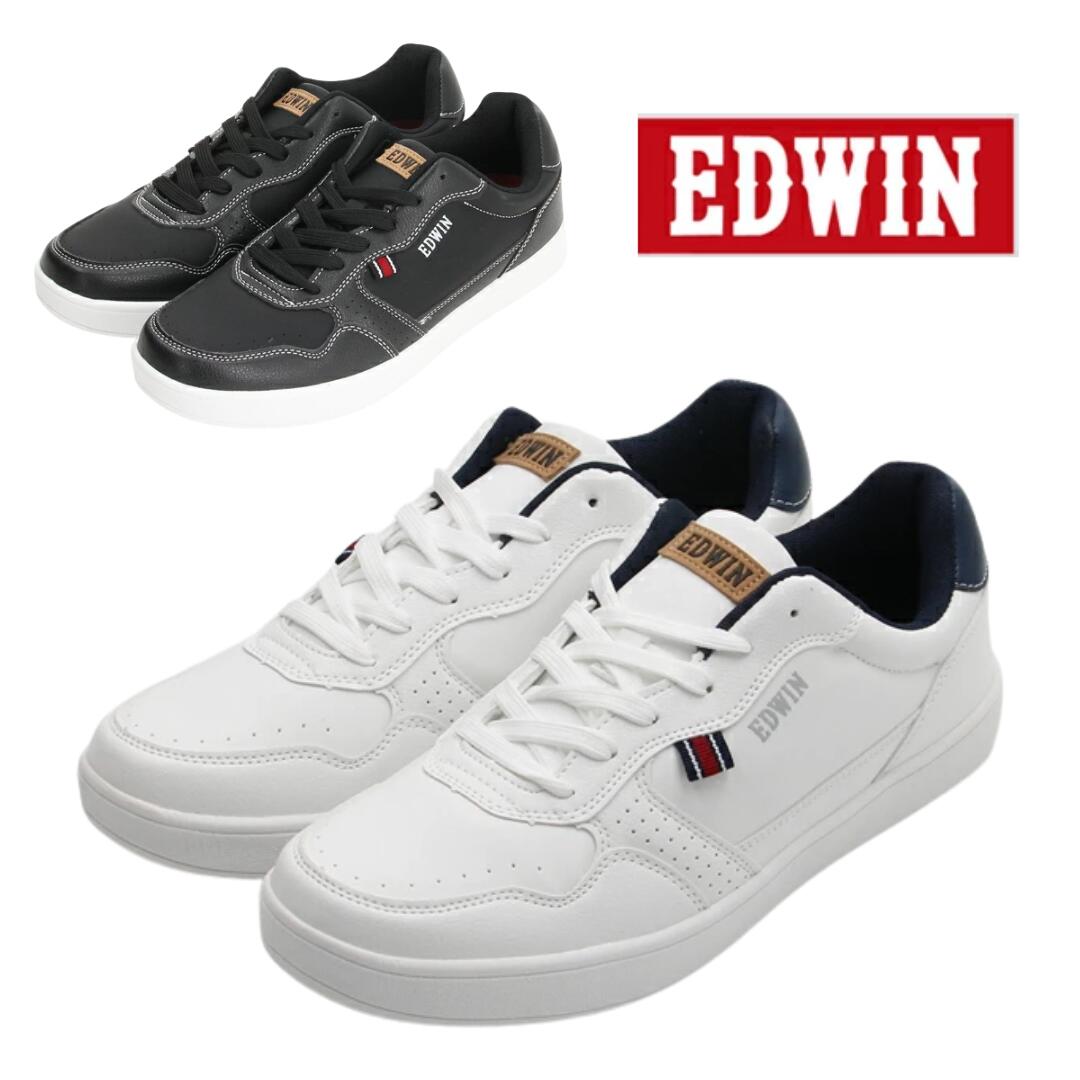 【楽天市場】エドウィン / ED EDW 7025 ホワイト 白 ブラック 黒 ( EDWIN ED7025 EDW7025 )【送料無料 北海道、沖縄県を除く メンズ スニーカー 靴 ...