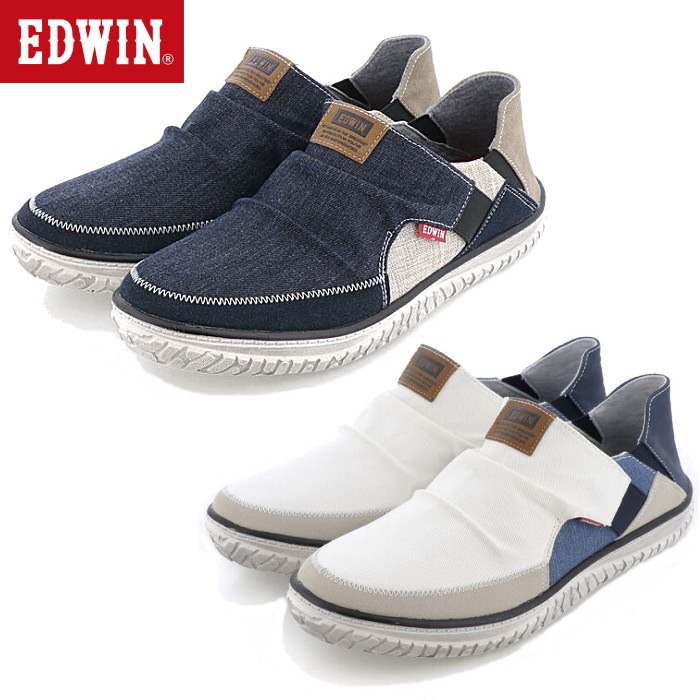 【楽天市場】エドウィン EDWIN かかとが踏める メンズ スニーカー 2WAY 軽量 3E カジュアル シューズ スリッポン EDW-7745 edwin スニーカー：靴のリード