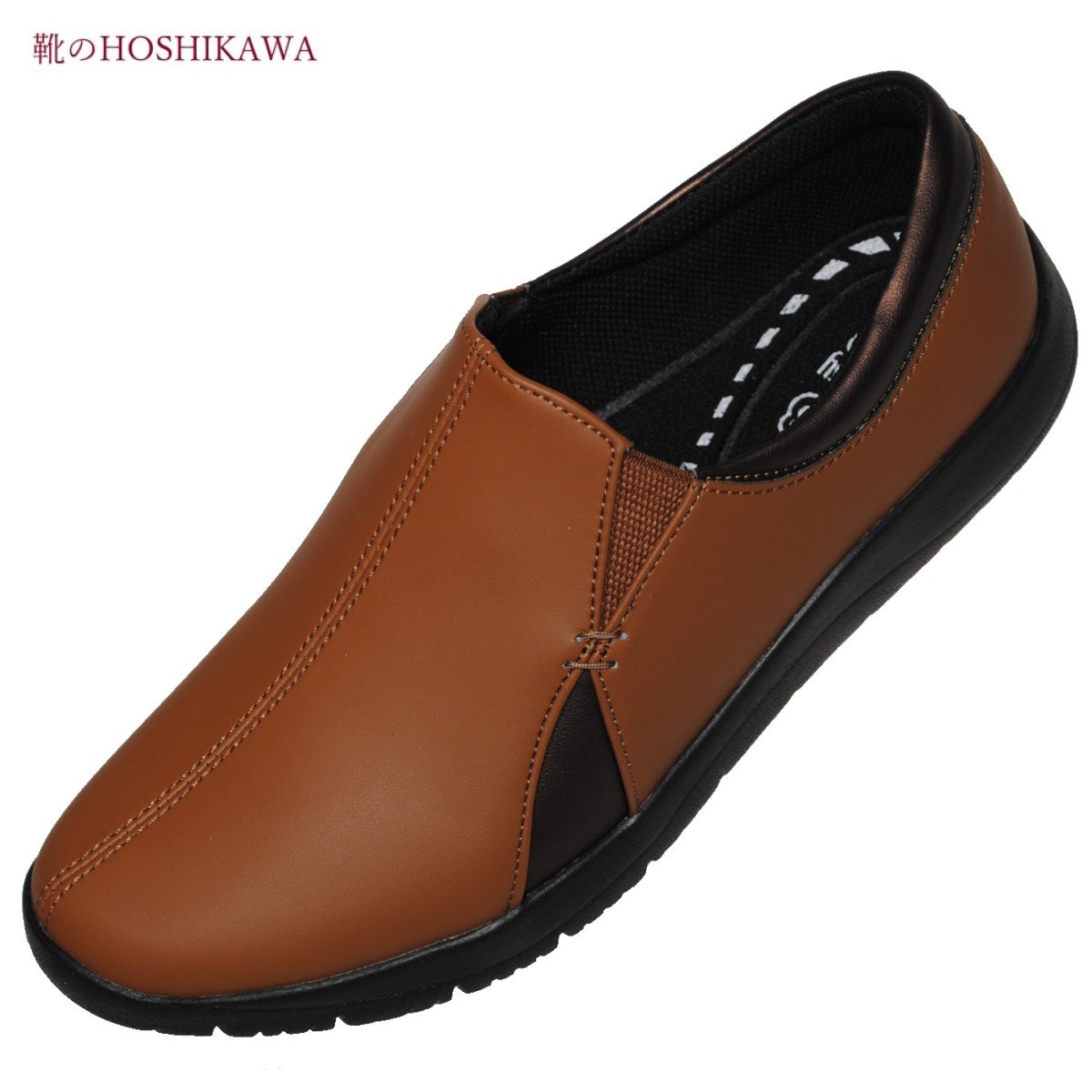 【楽天市場】【靴のHOSHIKAWA】 『PANSY 4337』パンジー スリッポン22.5cm～24.5cm EEEレディース キャメルサイドゴア 紐無しフラット底 軽量：靴の ...