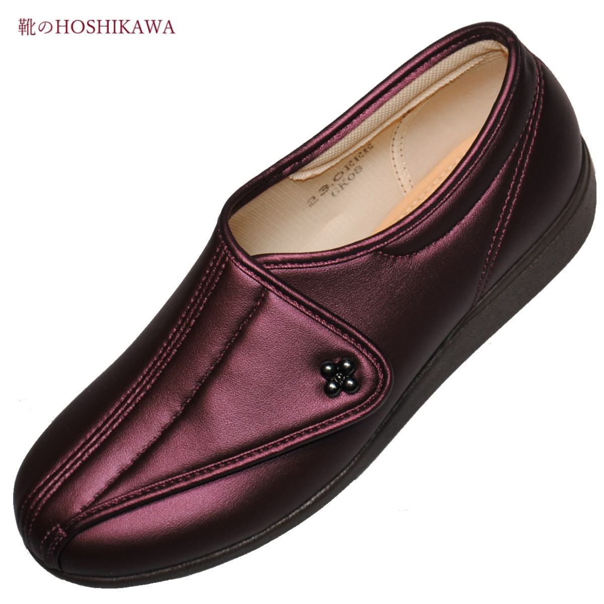 【楽天市場】【靴のHOSHIKAWA】 『快歩主義 L011 3E＋』21.5cm～25cm EEEカイホシュギ レディースワインスムース ベルクロ室内屋内兼用 撥水加工幅広 合皮：靴の ...