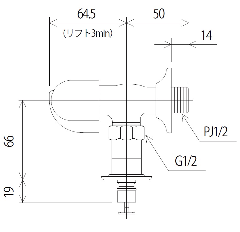 【楽天市場】【K115CPG2J】横水栓 13（ホース接続・逆止・緊急止水）：KVK AQUA SHOP
