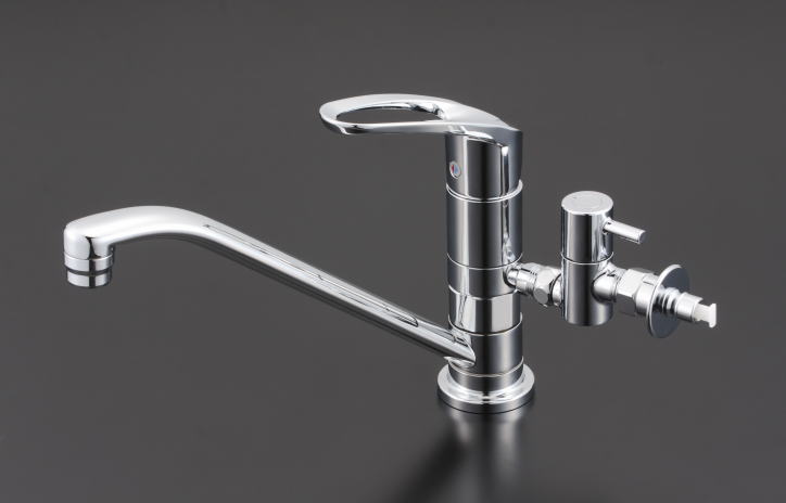 【楽天市場】【KVK公式】【KM5011UTTU】流し台用 取付穴兼用シングルレバー式混合栓 分岐止水栓付：KVK AQUA SHOP