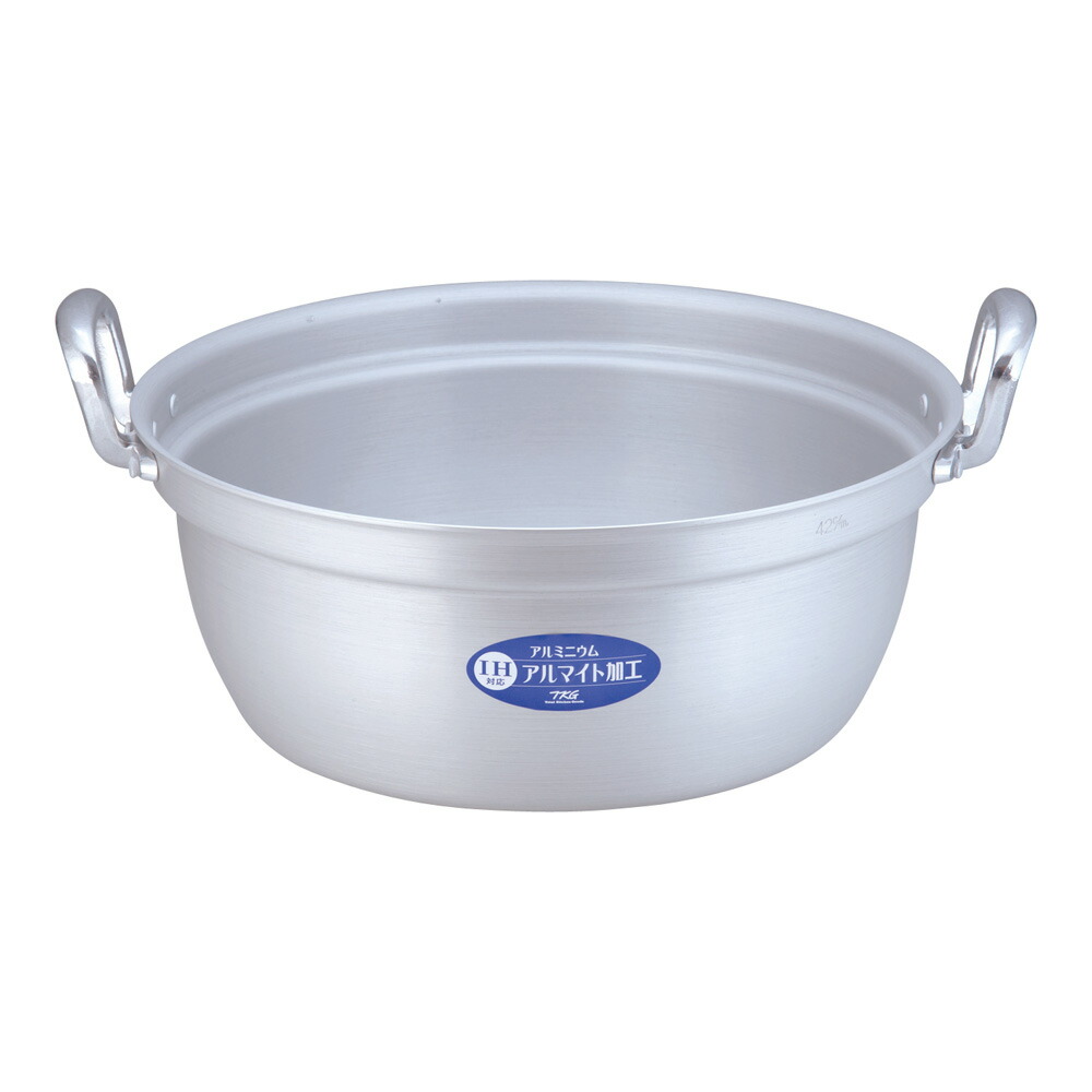 【楽天市場】TKG IHアルミ 円付鍋 42cm IH対応 電磁調理器OK 両手鍋 煮込み 大型 なべ 業務用 大量調理 給食 施設 厨房用品 調理 (1-0025-0605)：食器の通販 KYOEI