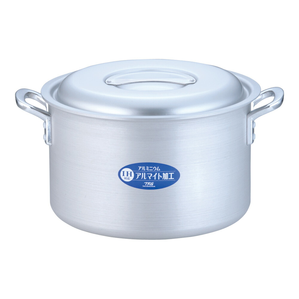 【楽天市場】TKG IHアルミ 半寸胴鍋(目盛付) 33cm 蓋付 IH対応 電磁調理器OK 深型鍋 なべ 業務用 飲食店 給食 施設 厨房用品 調理 (1-0025-0204)：食器の通販 ...