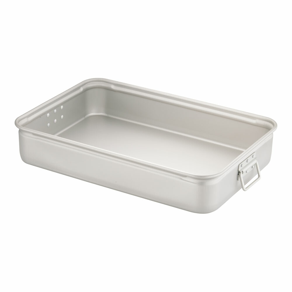 【楽天市場】アルミ手付番重 特大 120 業務用 バット コンテナ 厨房用品 食品保存 持ち手付き 【ISF_TKG】 (9-0146 ...