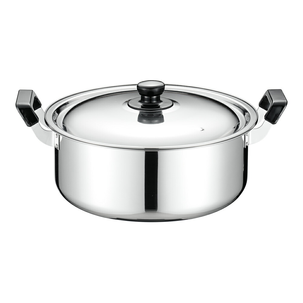 【楽天市場】TKG ステンレス プラ柄 実用鍋 30cm (9-0003-0107)：食器の通販 KYOEI