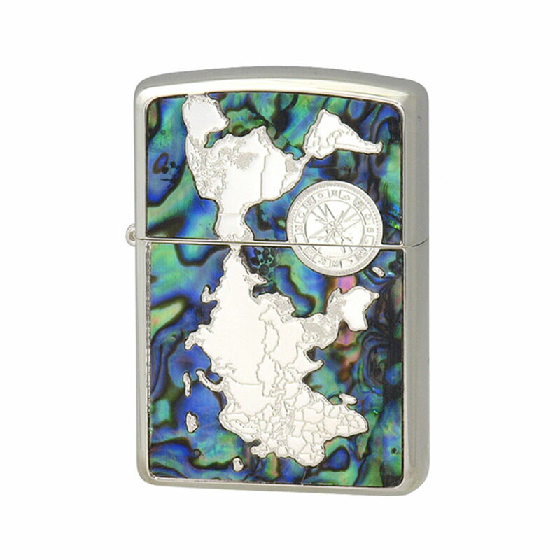 【楽天市場】Zippo ジッポー オイルライター Shell World Map (S) 世界地図 シルバー 両面加工 アーマーケース 貝貼り ...