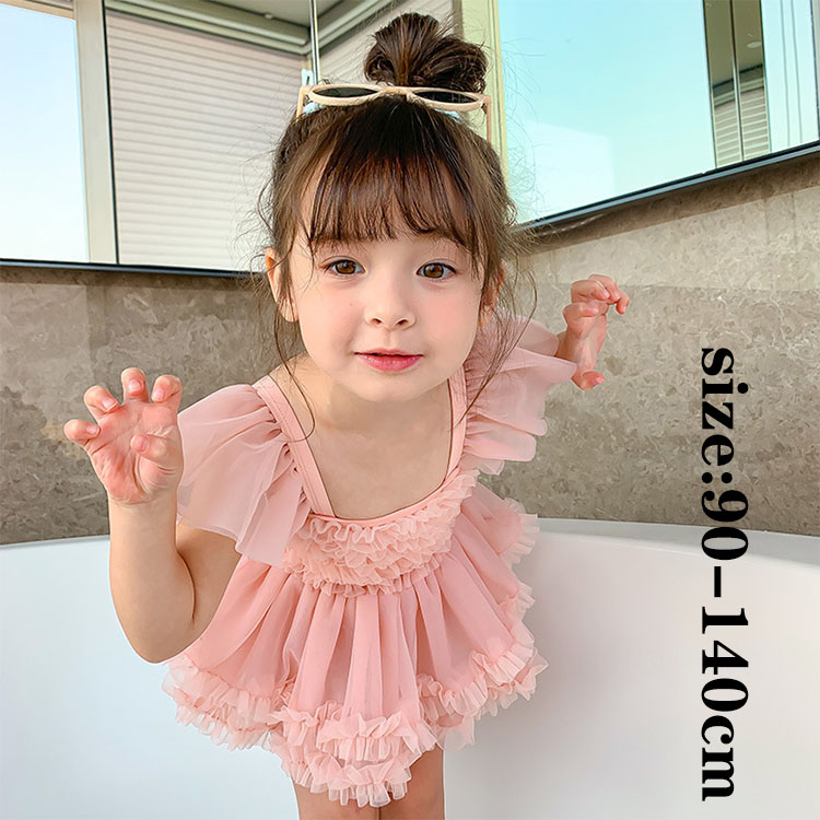 【楽天市場】子供用水着 ワンピース水着 女児 水着 女の子 つなぎ水着 フリル レースアップ 水着 キッズ 可愛い 子供 水着 温泉 キッズ