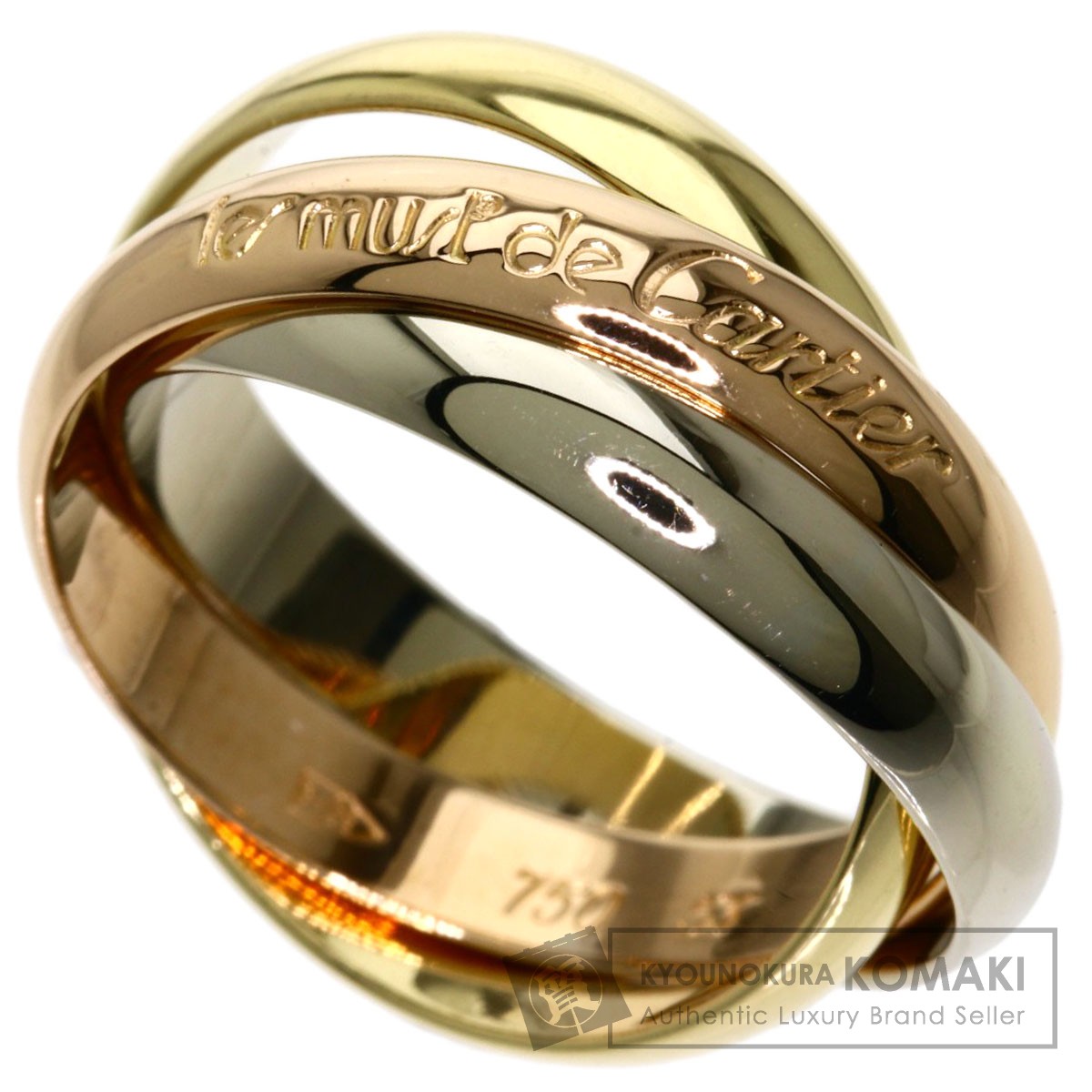 【楽天市場】カルティエ トリニティ #53 リング・指輪 K18ホワイトゴールド/K18PG/K18YG レディース 【中古】【CARTIER ...