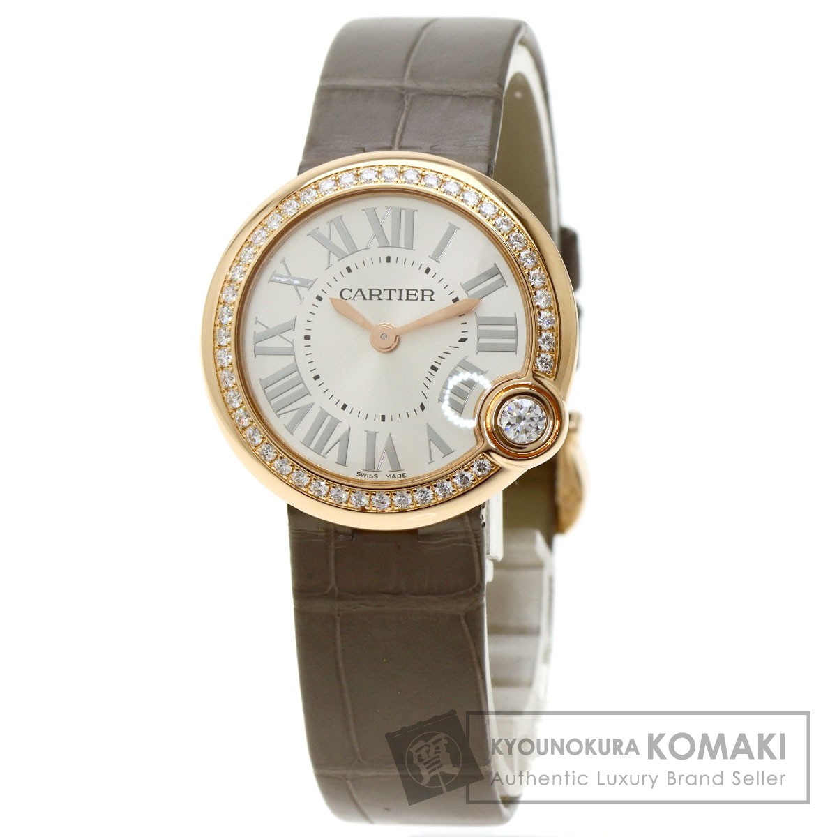 【楽天市場】カルティエ WJBL0008 バロン ブラン 30MM 腕時計 K18ピンクゴールド/アリゲーター レディース 【中古 ...