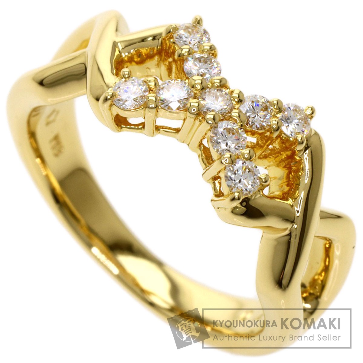 【楽天市場】星の砂 ダイヤモンド リング・指輪 K18イエローゴールド レディース 【中古】【star sand】：ブランド京の蔵小牧【最安挑戦！】