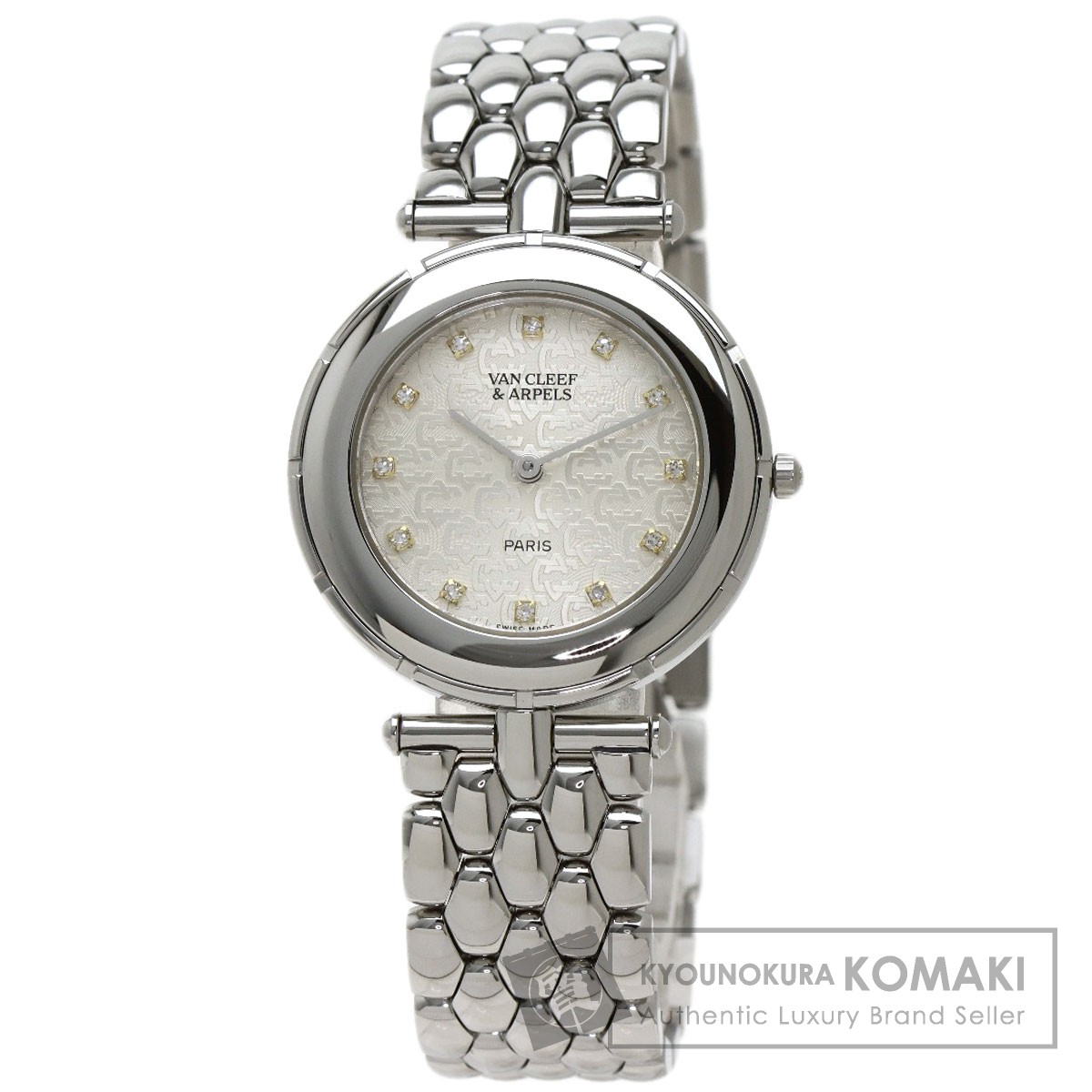 【楽天市場】ヴァンクリーフ＆アーペル ラ コレクション 33mm 12P ダイヤモンド 腕時計 ステンレススチール/SS ユニセックス 【中古 ...