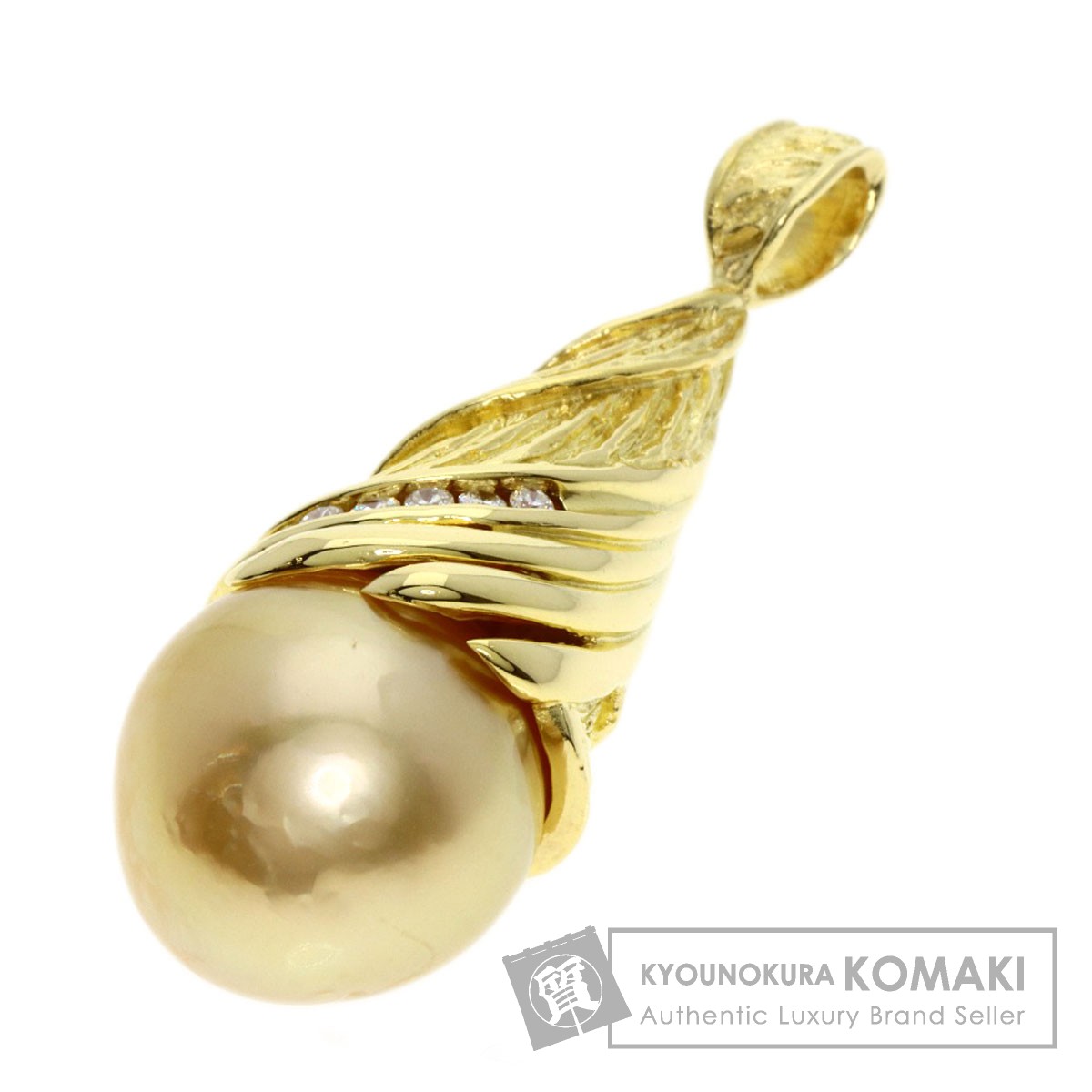 【楽天市場】パール 真珠 ダイヤモンド ペンダントトップ K18イエローゴールド 9g レディース 【中古】：ブランド京の蔵小牧【最安挑戦！】