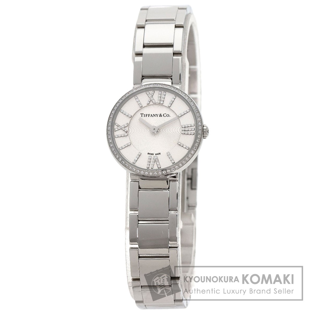 【楽天市場】ティファニー アトラス 2-ハンド 24mm 腕時計 ステンレススチール/SS/ダイヤモンド レディース 【中古】【TIFFANY ...