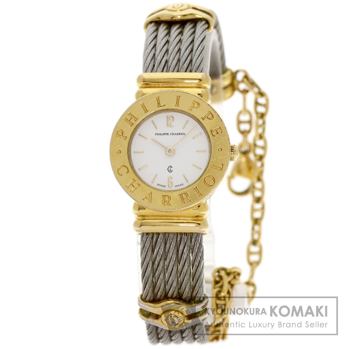 【楽天市場】フィリップ・シャリオール サントロペ 腕時計 GP/SS レディース 【中古】【PHILIPPE CHARRIOL】：ブランド京の蔵小牧【最安挑戦！】